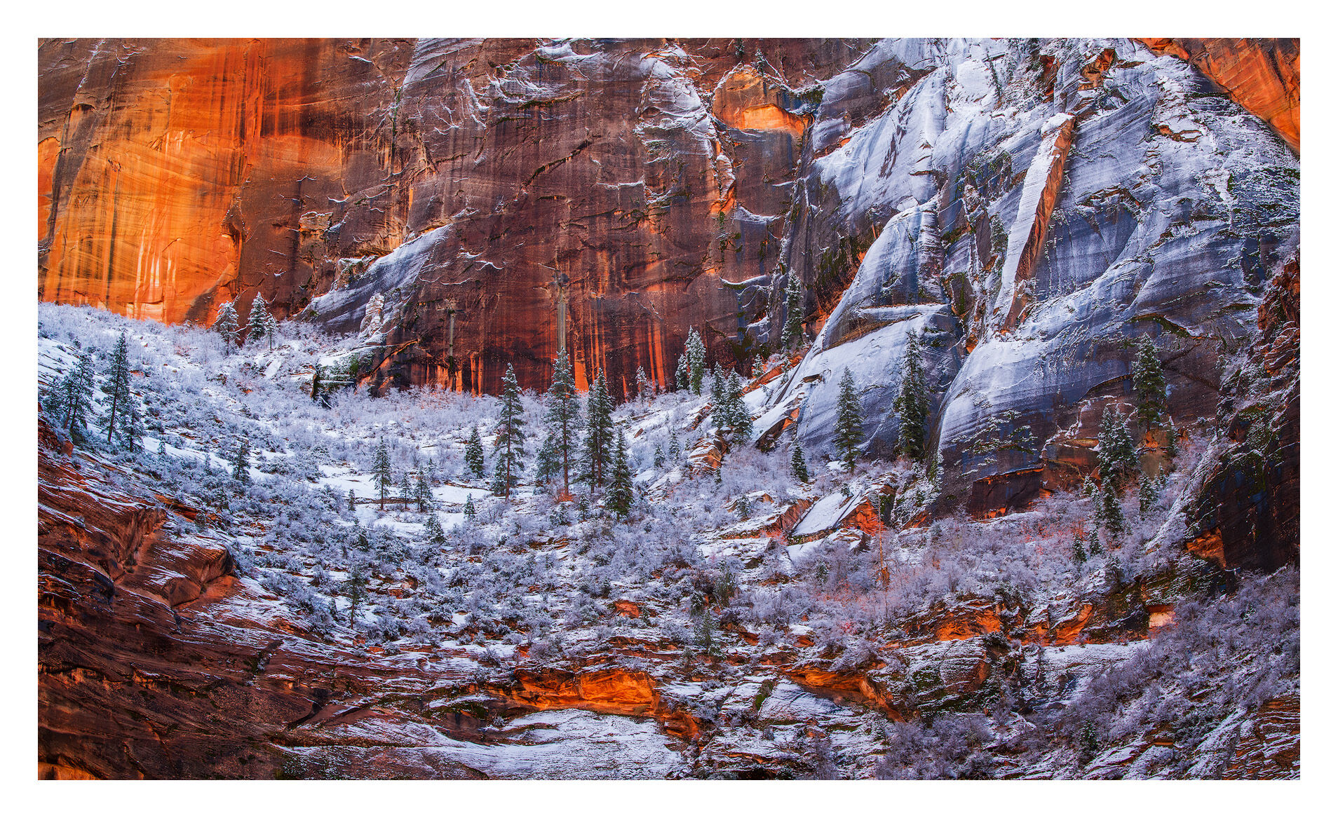 Echo Canyon First Snow, Zion Canyon | Zion National Park, Utah | Joseph ...